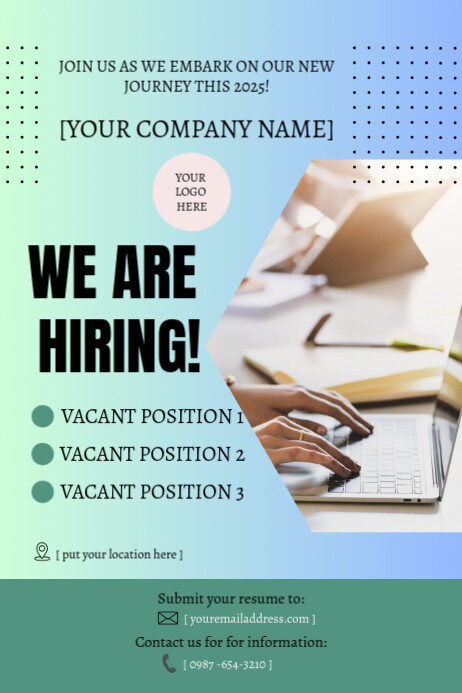 Copy of Pastel Professional Job Hiring Poster | PosterMyWall