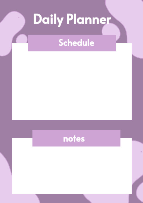 Plantilla de Pastel Purple And White Minimalist Daily Planner A4 ...