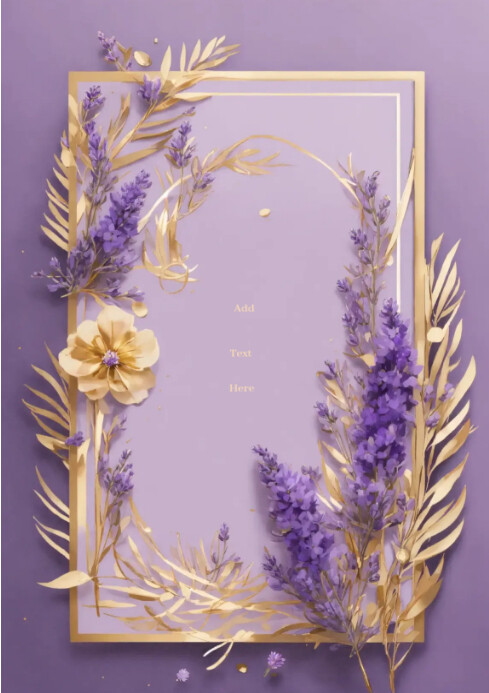 Pastel Purple Background A4 Template | PosterMyWall