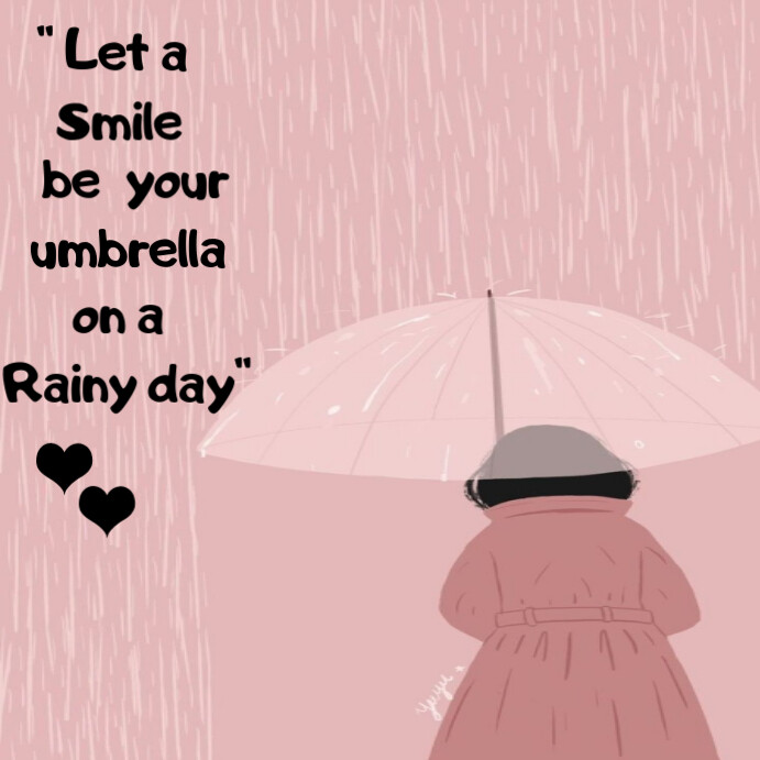 Pastel Rainy Day Instagram Post Template | PosterMyWall