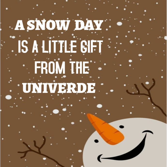 Pastel Snow Day Instagram Post Template | PosterMyWall