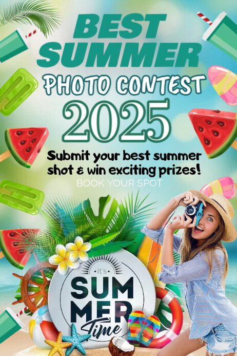 Pastel Summer Photo Contest Poster Template | PosterMyWall