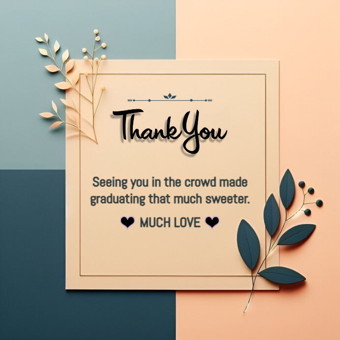 Copy of Pastel Thank You Design Square (1:1) | PosterMyWall