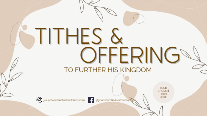 Pastel Tithes And Offering Digital Display (16:9) Template | PosterMyWall