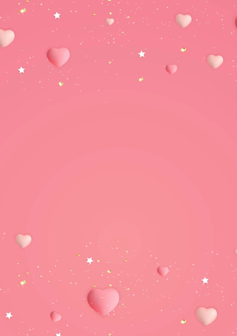 Pastel Valentine's Card Background Template A4 | PosterMyWall