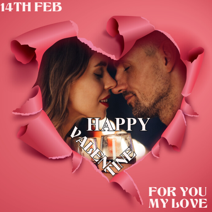 Pastel Valentine Poster Instagram Post Template | PosterMyWall