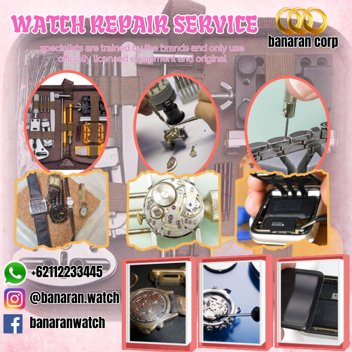 Copy of Pastel Watch Repair Service Instagram Post | PosterMyWall
