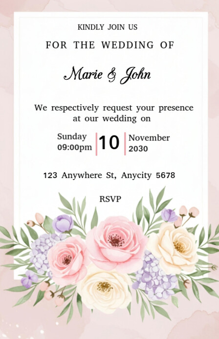 Pastel Wedding Invitation Backgrounds