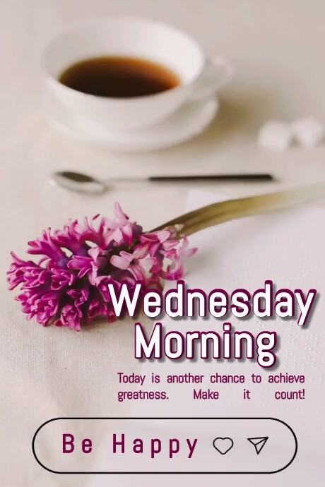 Pastel Wednesday Morning Banner 4' × 6' Templat | PosterMyWall