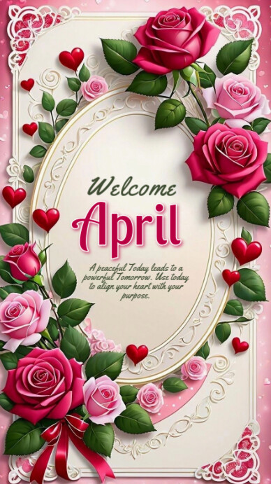 Pastel Welcome April Whatsapp Status Template | PosterMyWall