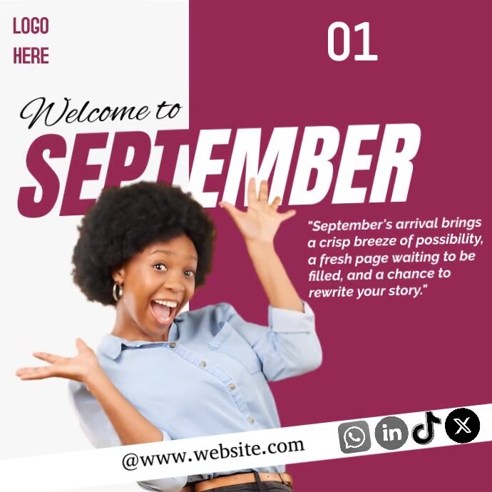 Modèle Pastel Welcome To September Instagram Post | PosterMyWall