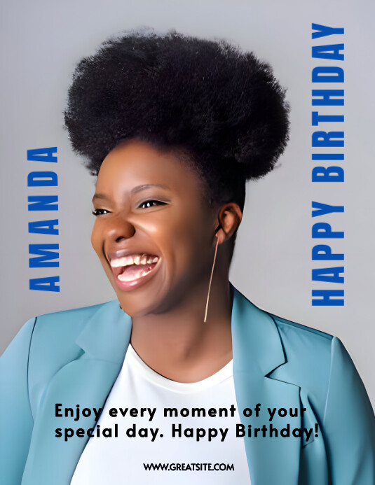 Copy of Pastel White Background Joyful Happy Birthday | PosterMyWall