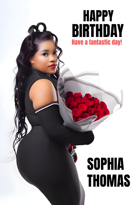 Pastel White Background Joyful Happy Birthday Template | PosterMyWall