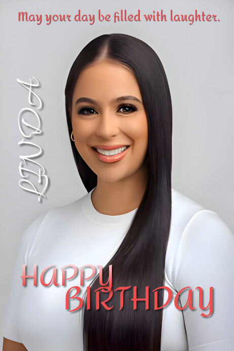 Pastel White Background Joyful Happy Birthday Template | PosterMyWall