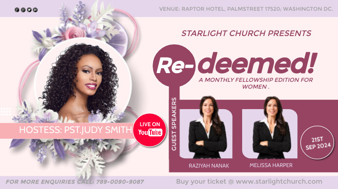 Pastel women's conference posters Template | PosterMyWall