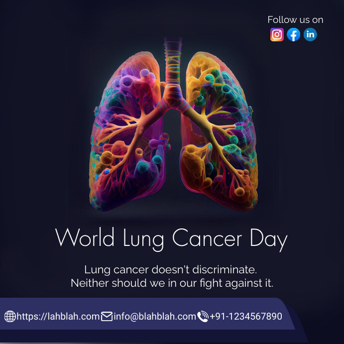 Pastel World Lung Cancer Day Instagram Post Template | PosterMyWall