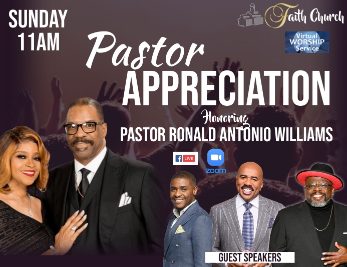 pastor's appreciation church service Template | PosterMyWall