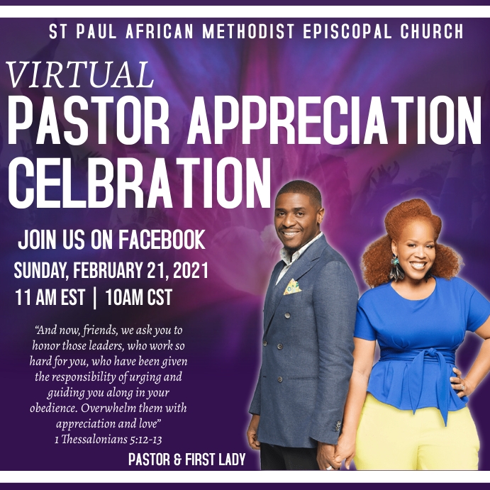 Pastor's appreciation church service Template | PosterMyWall