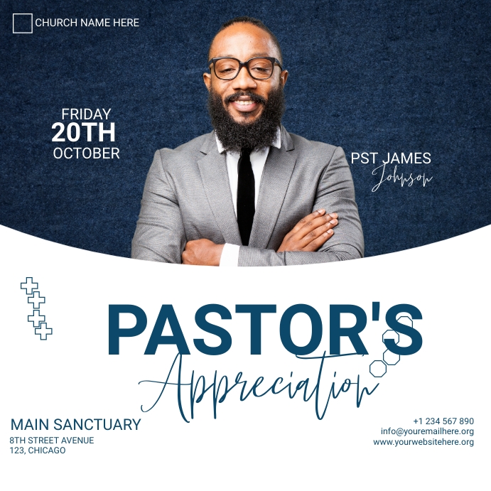 pastor's appreciation flyer Template | PosterMyWall
