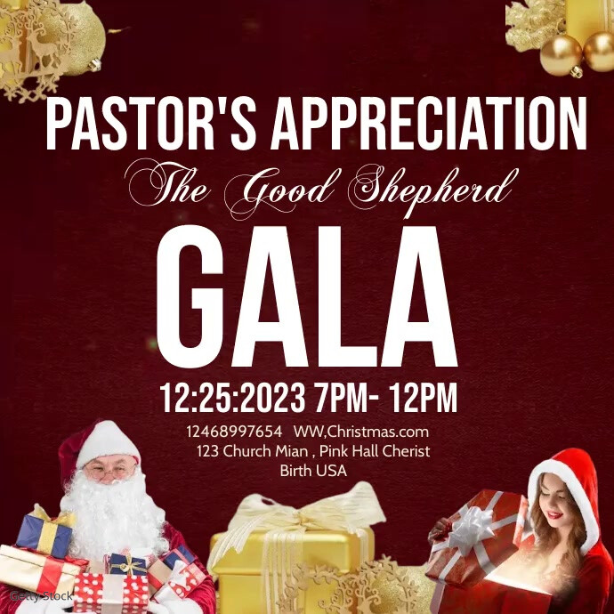 Pastor's Appreciation Gala Church Flyer & Tic Template | PosterMyWall