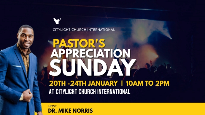 PASTOR'S APPRECIATION SUNDAY Template | PosterMyWall