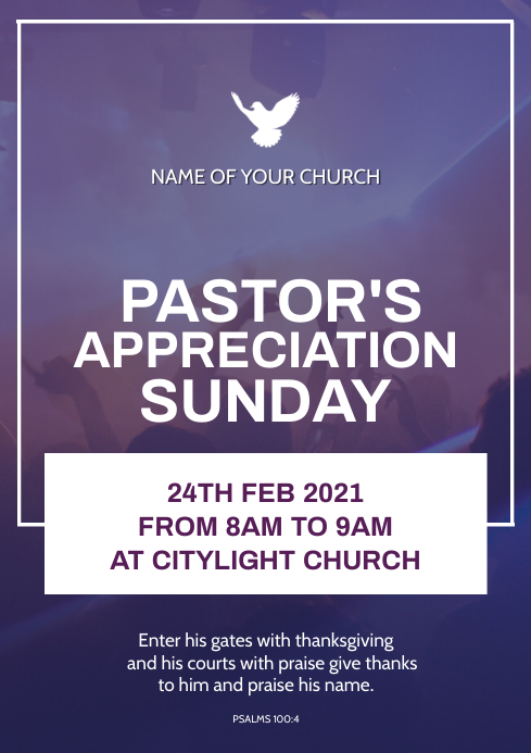 Copy of PASTOR'S APPRECIATION SUNDAY | PosterMyWall