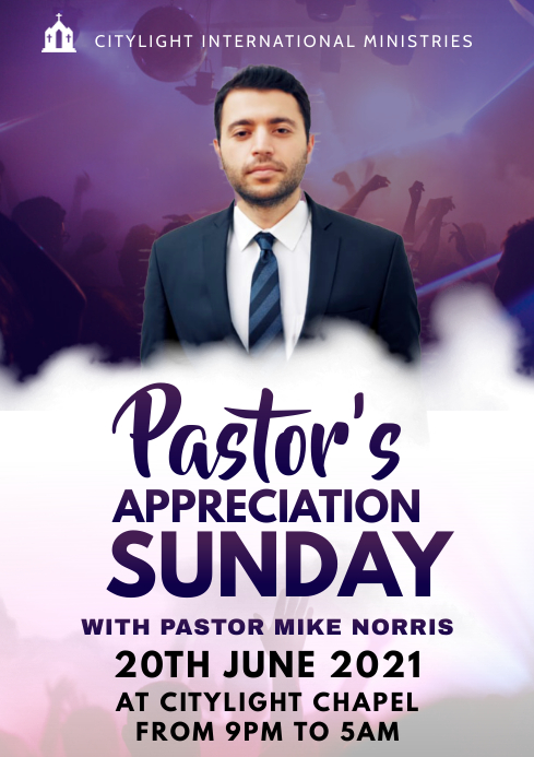 PASTOR'S APPRECIATION SUNDAY Template | PosterMyWall