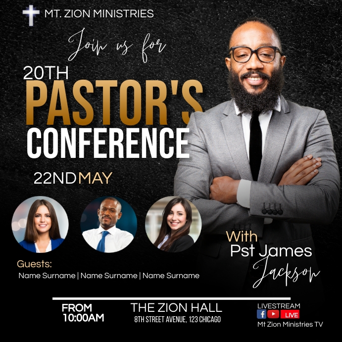 pastor's conference Template | PosterMyWall