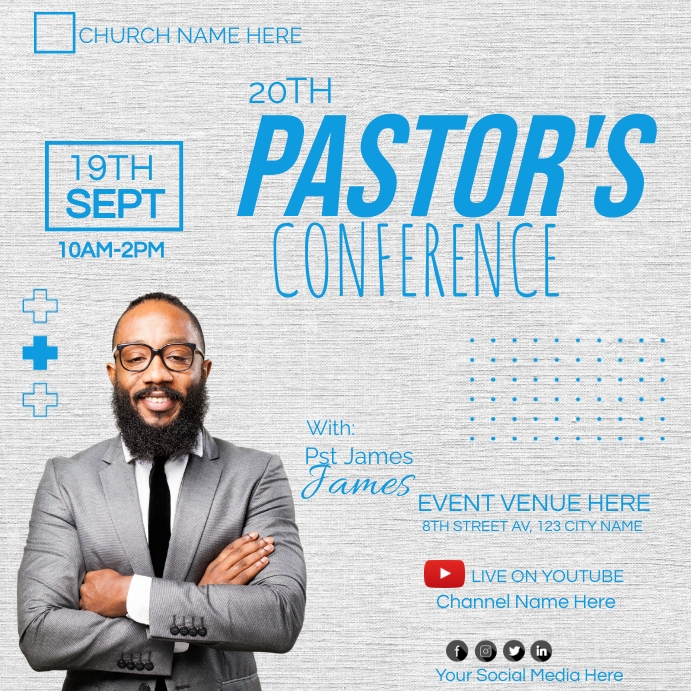 pastor's conference Template | PosterMyWall
