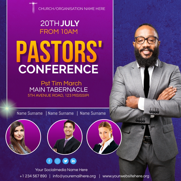 pastor's conference Template | PosterMyWall