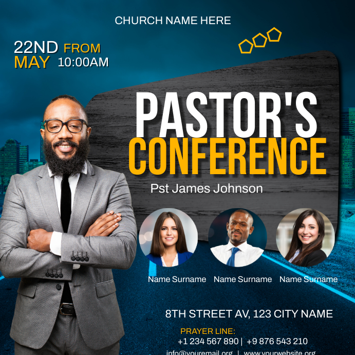 pastor's conference Template | PosterMyWall