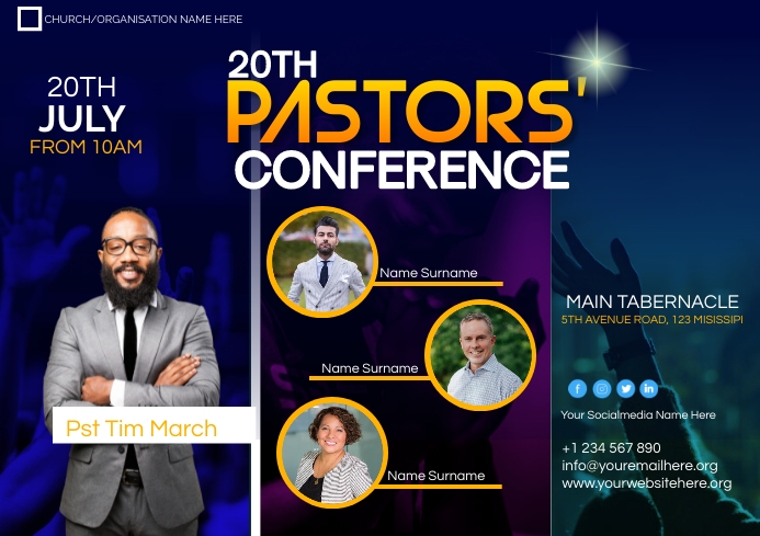 pastor's conference Template | PosterMyWall