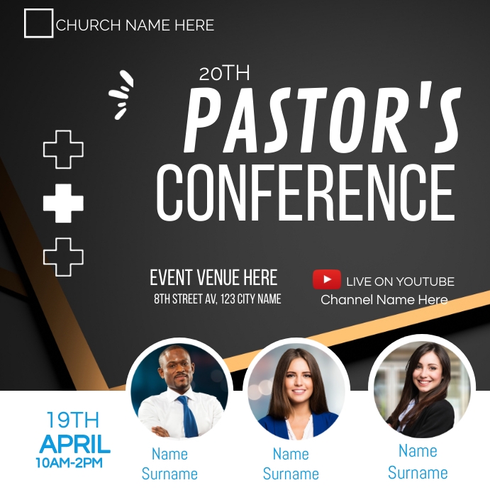 pastor's conference Template | PosterMyWall