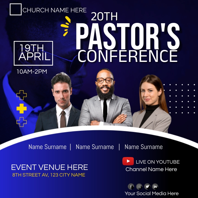 pastor's conference Template | PosterMyWall