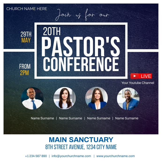 Copy of pastor's conference | PosterMyWall