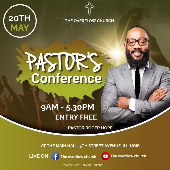 PASTOR'S CONFERENCE POSTER Template | PosterMyWall