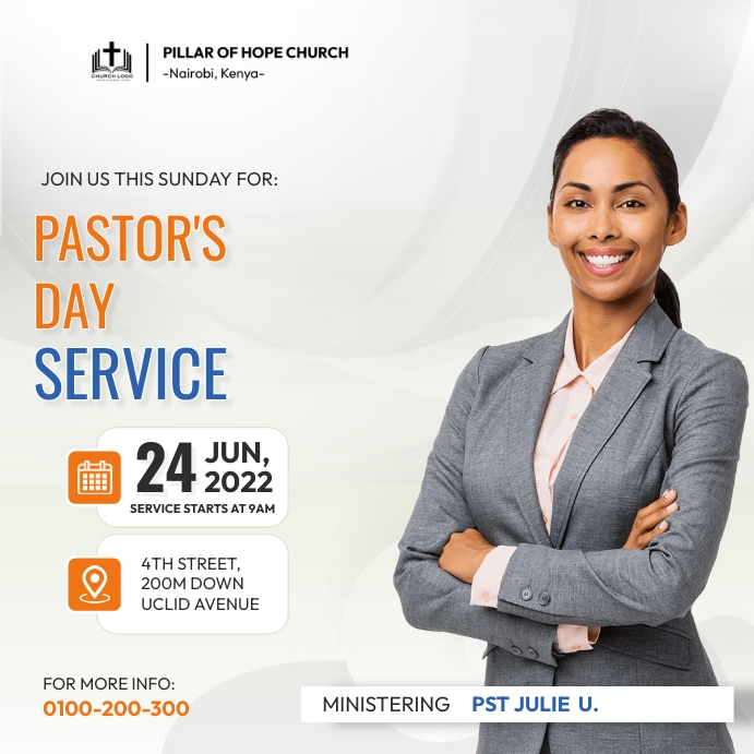 Pastor's Day Template | PosterMyWall