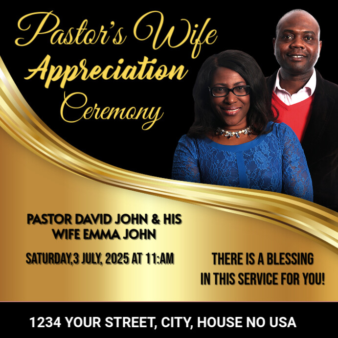 Copy of Pastor's wife appreciation social media post | PosterMyWall