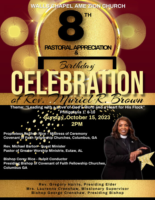 Pastor Anniversary Template | PosterMyWall