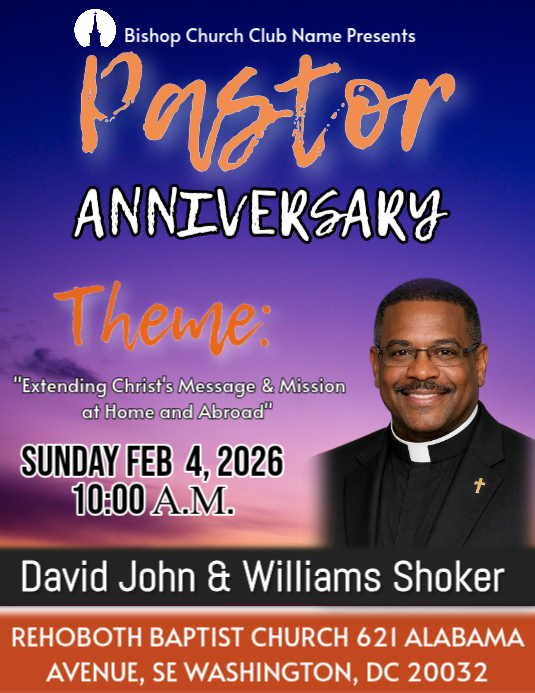 pastor anniversary flyer Template | PosterMyWall