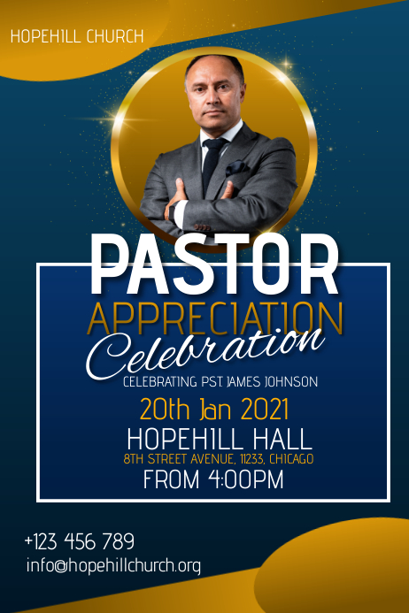 pastor appreciation celebration poster Template | PosterMyWall