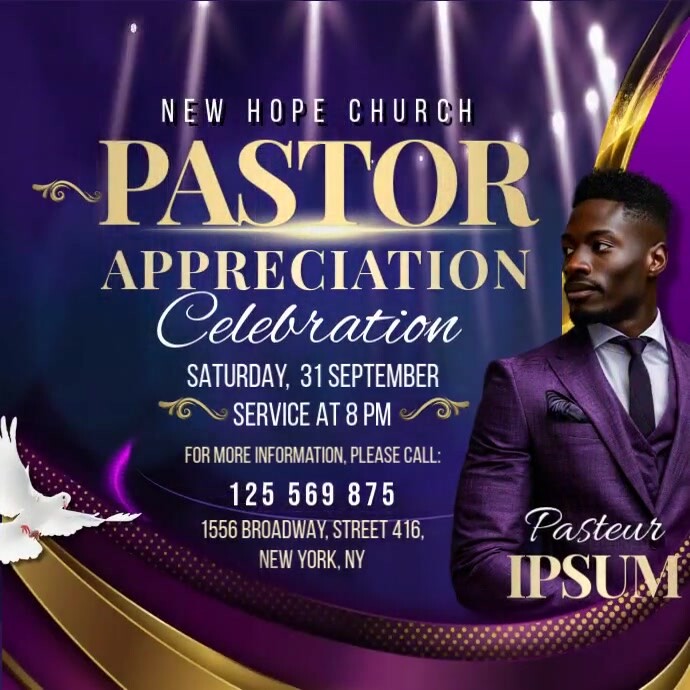 Copy of Pastor Appreciation Church | PosterMyWall