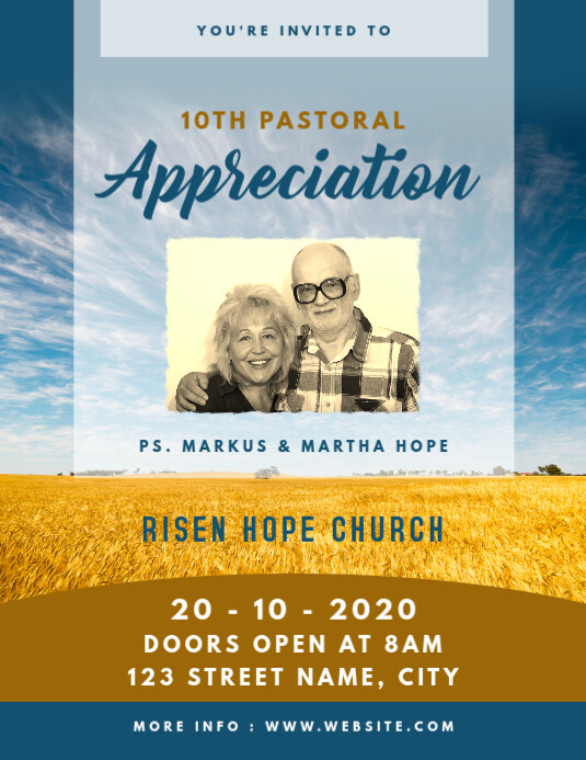 Copy of Pastor Appreciation Church Service | PosterMyWall