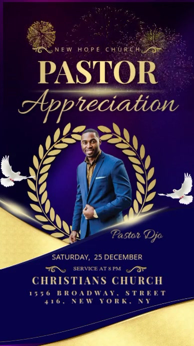 Pastor Appreciation Template | PosterMyWall