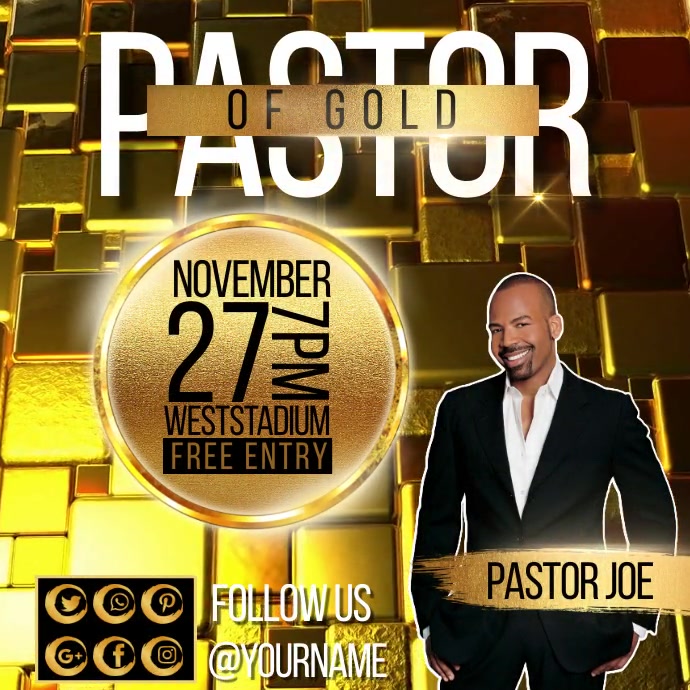 PASTOR APPRECIATION INSTAGRAM template | PosterMyWall