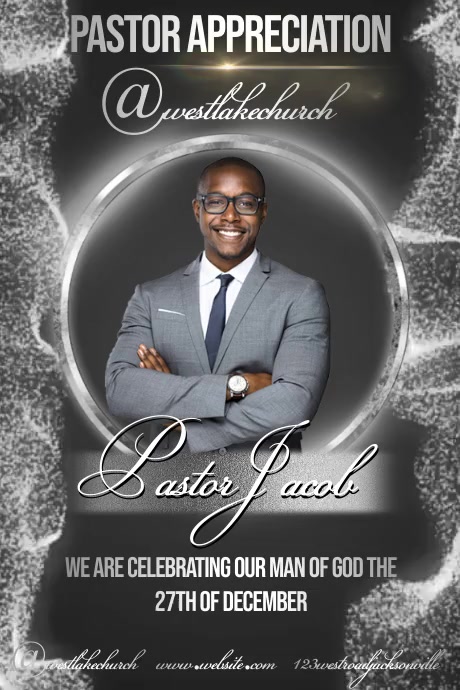 pastor appreciation poster template | PosterMyWall