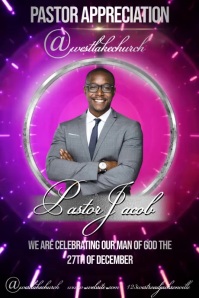 pastor appreciation poster template | PosterMyWall