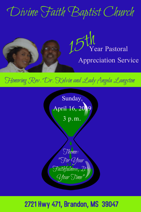 Pastor Appreciation Service Template | PosterMyWall