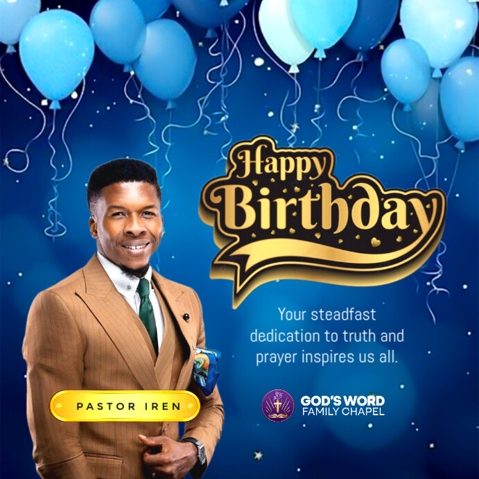 pastor birthday church flyer Template | PosterMyWall