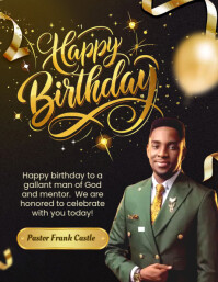 pastor birthday church flyer Template | PosterMyWall